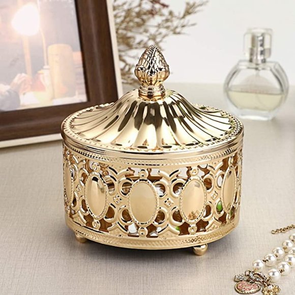 Jewelry | Beautiful Gold Metal Jewelry Box | Poshmark